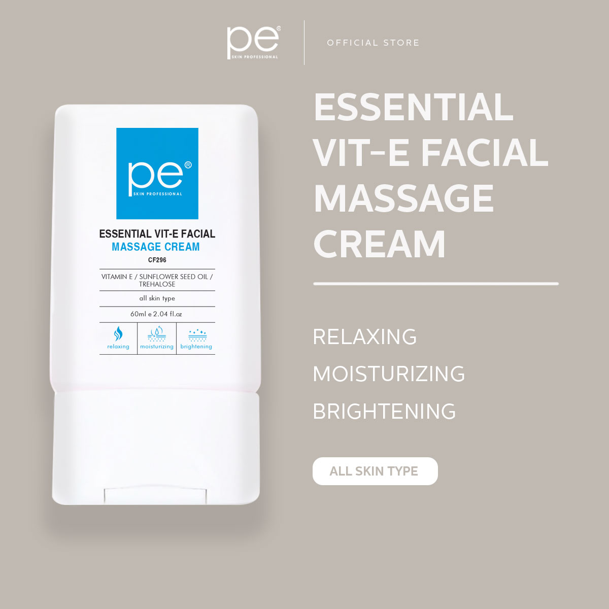 CF296 Essential Vit-E Facial Massage Cream – PE Skin Professional