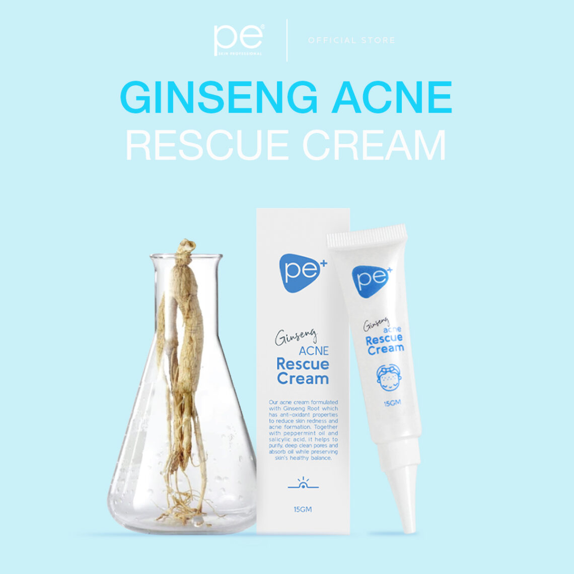 PE+ Ginseng Acne Rescue Cream – PE Skin Professional